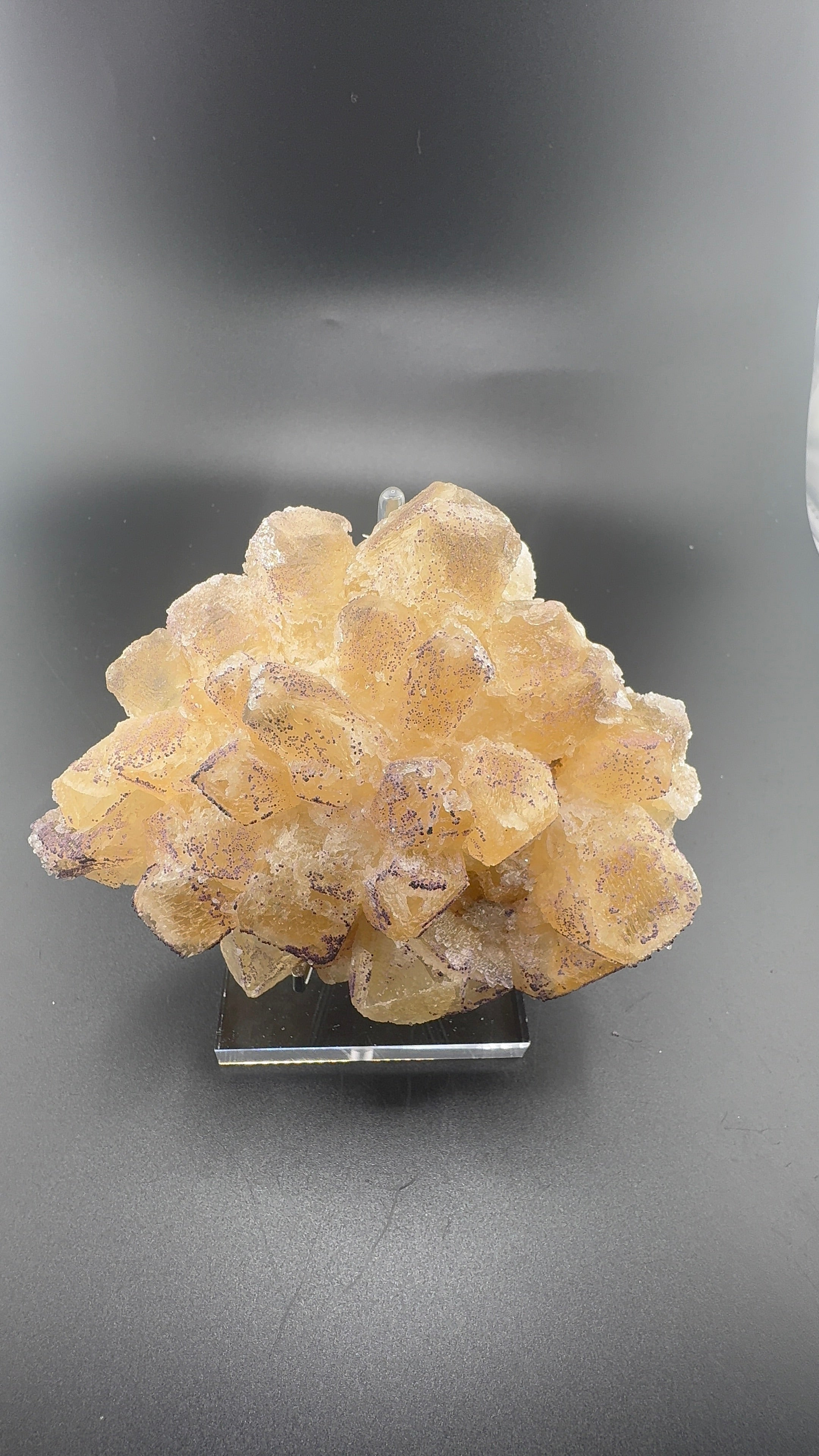 Yttruim Fluorite on Calcite – Minerals and Muscle